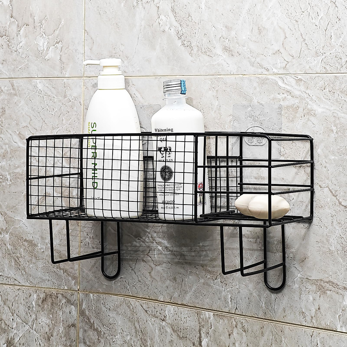 Toilet Shelf in Toilet Storage Without Drilling Or Screws, Easy Installation of Bathroom Organizer and Storage, 1 Level Bathroom Organizer. (Black monolayer)