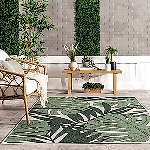 nuLOOM Rasia Tropical Palm Indoor/Outdoor Area Rug, 5' x 8', Green