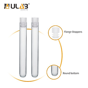 ULAB Scientific White Tube Rack and Plastic Test Tubes Set, Include 1pc of White Tube Rack, 60pcs of Plastic Macaroon Party Tubes Shot Glasses, Nature Color, UTR1015