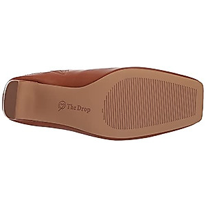 The Drop Women's Avena Square Toe Block Heel Mule, Cognac, 8