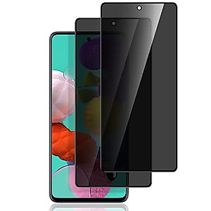 [2-Pack] for Samsung Galaxy S20 FE / A53 / A52 / A51 Privacy Screen Protector, Anti-Spy Tempered Glass Protector Film [Don’t Support Fingerprint Unlock], Case Friendly Easy Install Bubble Free Black