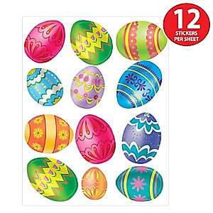 Color Bright Easter Egg Stickers