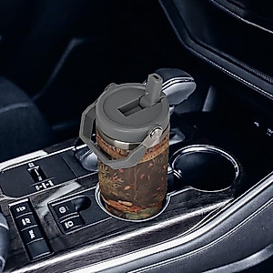 RTFGHJS Antique Orientalist Art 30 Oz Tumbler with Handle And Flip Straw, Stainless Steel Vacuum Insulated Travel Mug, Thermal Cup for Coffee, Water, Iced Drinks, Fits Car Cup Holders (Home, Sports)