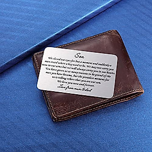 I Closed My Eyes Son Metal Wallet Card - Sentimental Keepsake Gift for Son, Wedding Day, College Graduation, Birthday, Proud Parent