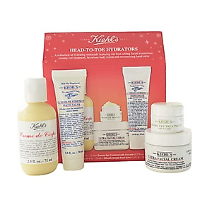 Kiehl's Head-to-Toe Hydrators Holiday Gift Set:: Creme de Corps Body Moisturizer, Creamy Eye Treatment with Avocado Nourishing Eye Cream, Ultra Facial Cream, and Ultimate Strength Hand Salve