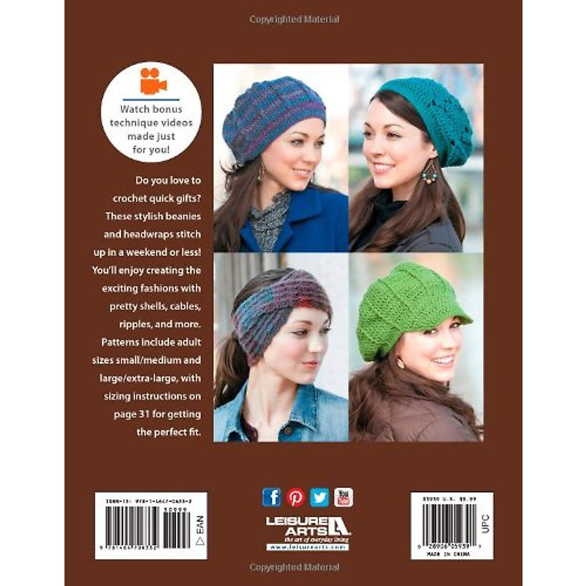 Crochet Slouchy Beanies and Headwraps: Great Styles for Everyday!, Bonus Online Tutorials!