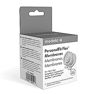 Medela PersonalFit Flex Replacement Membranes, 2-Pack, Compatible with Pump in Style MaxFlow, Swing Maxi and Freestyle Flex Breast Pumps, Authentic Medela Spare Parts,2 Count (Pack of 1)
