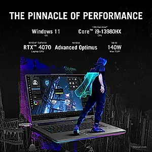 ASUS ROG Strix G16 (2023) Gaming Laptop, 16” Nebula Display 16:10 QHD 240Hz, GeForce RTX 4070, Intel Core i9-13980HX, 32GB DDR5, 1TB PCIe SSD, Wi-Fi 6E, Windows 11 Pro, G614JI-XS96,Eclipse Gray