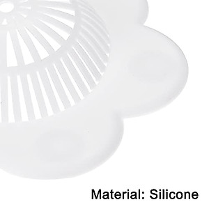 uxcell Kitchen Sink Strainer, Silicone Sink Disposal Stopper Flexible Drain Sieve Hair Catcher White 2pcs