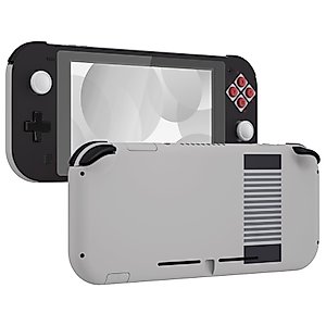 eXtremeRate Classic NES Style DIY Replacement Shell for Nintendo Switch Lite, NSL Handheld Controller Housing w/Screen Protector, Custom Case Cover for Nintendo Switch Lite