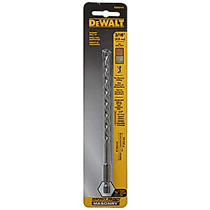 DEWALT Masonry Drill Bit, Impact Ready, 3/16-Inch X 4-Inch X 6-Inch (DWA5101)