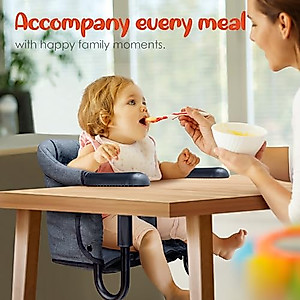 Hook On Chair,Portable High Chair with Storage Bag - Hook On, Clip On, and Fast Table Chair with Removable Seat for Home and Travel