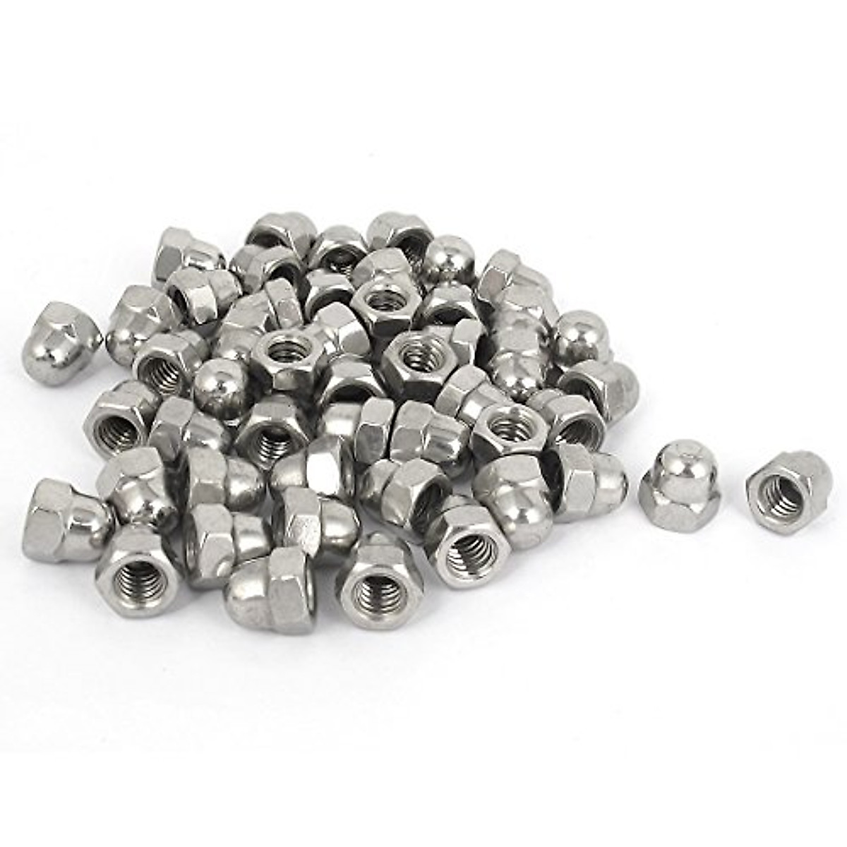 TAWAPA Acorn Dome Head hex Nuts,Threaded Dome Cap Nuts, 1/4"-20 Stainless Steel Dome Head Cap Acorn Hex Nuts Silver Tone 50Pcs (3bfbc2dc4943607b974034b77aa375ee)