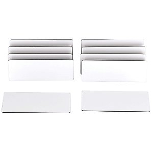 ExcelMark Blank Name Tag/Badge with Pin - White - 1" x 3" (10 Pack)