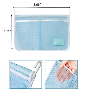 ThreeFourIU Refrigerator Door Organizer Set, Fridge Hanging Mesh Bag for Kitchen Storage Bag, Household Sundries Sorting Bag Used to Refrigerator Side Door, Only for Small Objects Containers, 4 Packs