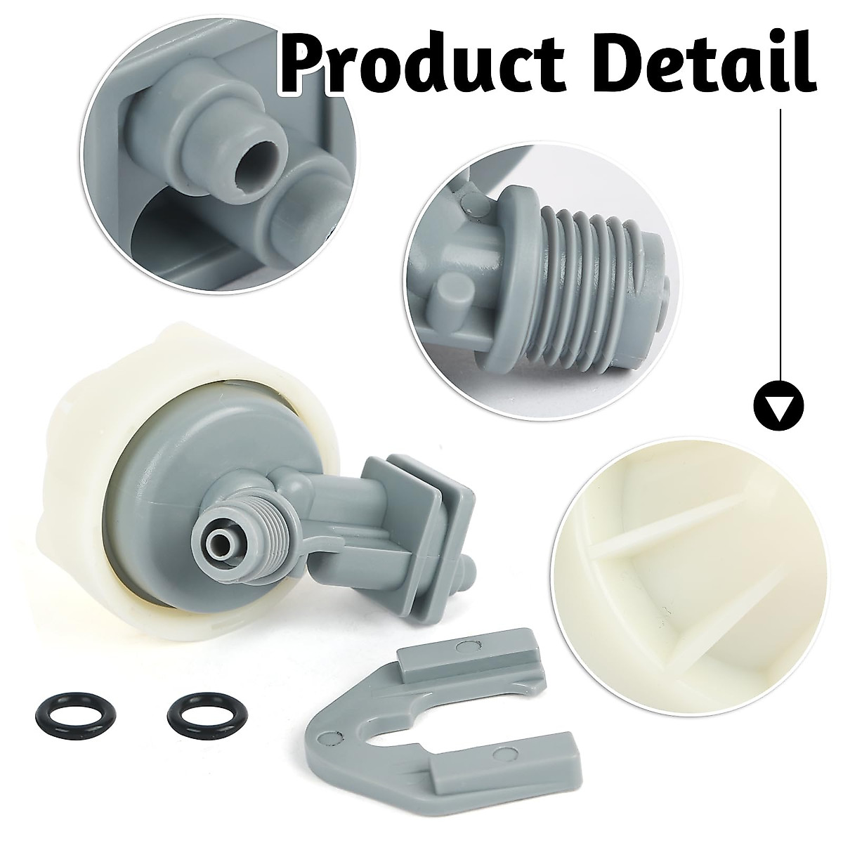 New Water Softener Nozzle and Venturi Assembly 7253808 Replacement, Compatible with EcoWater, North Star, Sears, GE Replaces 7187065, 7165704, 7214969, 7253808, WS15X10027, 7238450