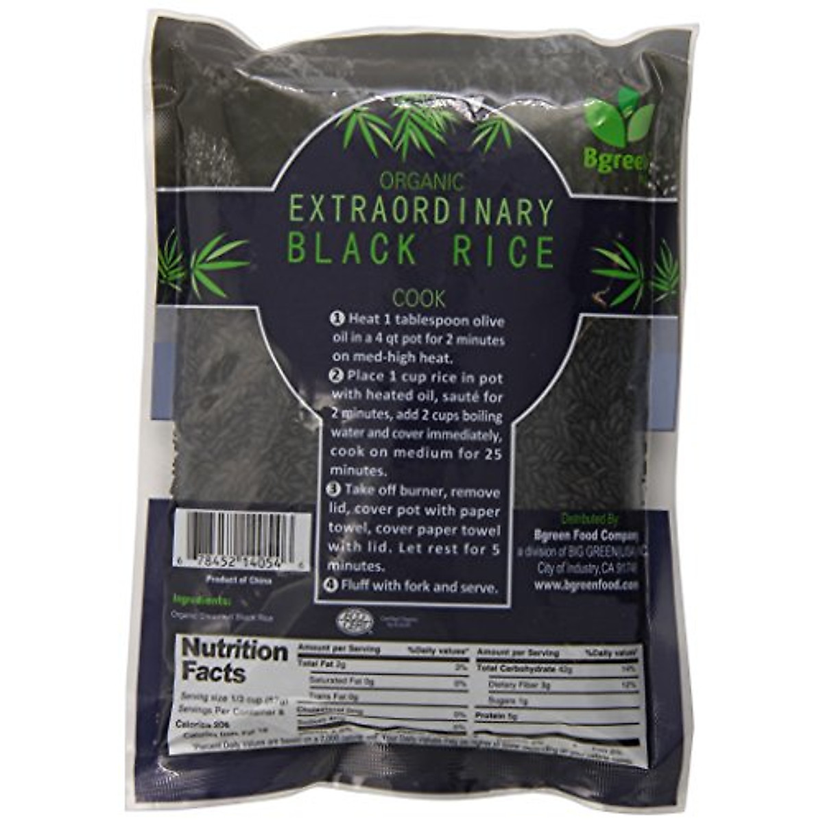 Bgreen Organic Black Rice, 16 Ounce