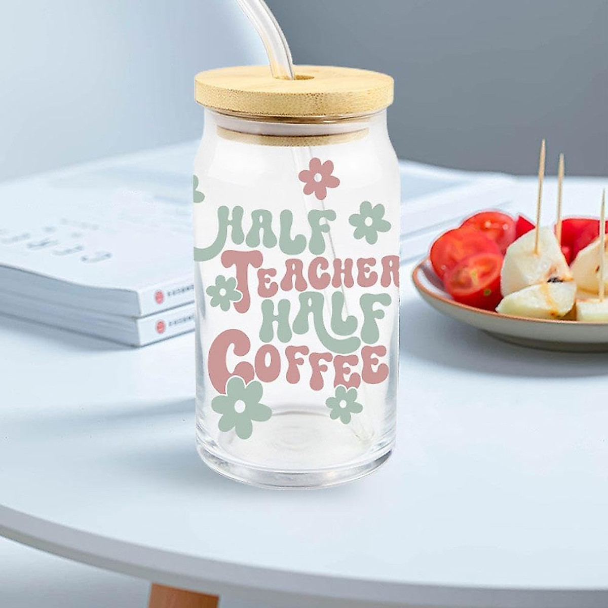 Flower UV DTF Cup Wrap Transfer Sticker Teacher's Day Theme Rub on Transfers for Crafting Waterproof Flower Pattern Decorative Decals for Glass Cups Stickers and Sticker Machines