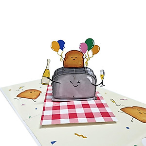 CENTRAL 23 Pop Up Cards Birthday Congratulations - A Little Toast To You - Wedding Cards For Bride And Groom - Funny Popup Cards For Men And Women - Party - Love Greeting Cards 3D