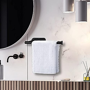 Paper Towel Holder Black, Paper Towel Holder Under Cabinet, Stainless Steel Wall-Mounted Paper Towel Holder - Self-Adhesive or Drilled for Kitchen, Pantry