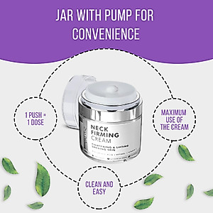 VALITIC Neck Cream for Tightening and Firming - Hyaluronic Acid, Retinol, and Vitamin C - Anti Aging Tightening & Lifting Sagging Skin Day and Night Cream