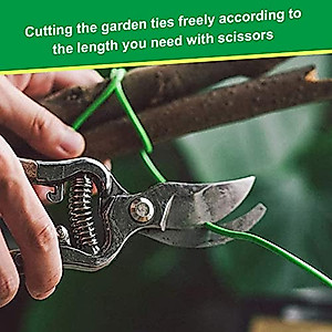 nonoWin Garden Twist Ties Soft Rubber Reusable Wire Plant Support Heavy Duty for Gardening Trees Tomatoes Vines Climbing Plants(2PCS X 32.8feet Total 65.6feet, Green)