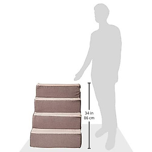 ZINUS Easy Pet Stairs / Pet Ramp / Pet Ladder, X-Large, Sand