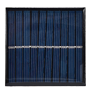 2Pcs Mini Solar Panel 0.7W 5V 0‑140mA, 70 x 70mm Solar Panel, Portable Encapsulated Solar Cell for Low Power Appliances, Emergency Lights, Advertising Lights, Traffic Lights