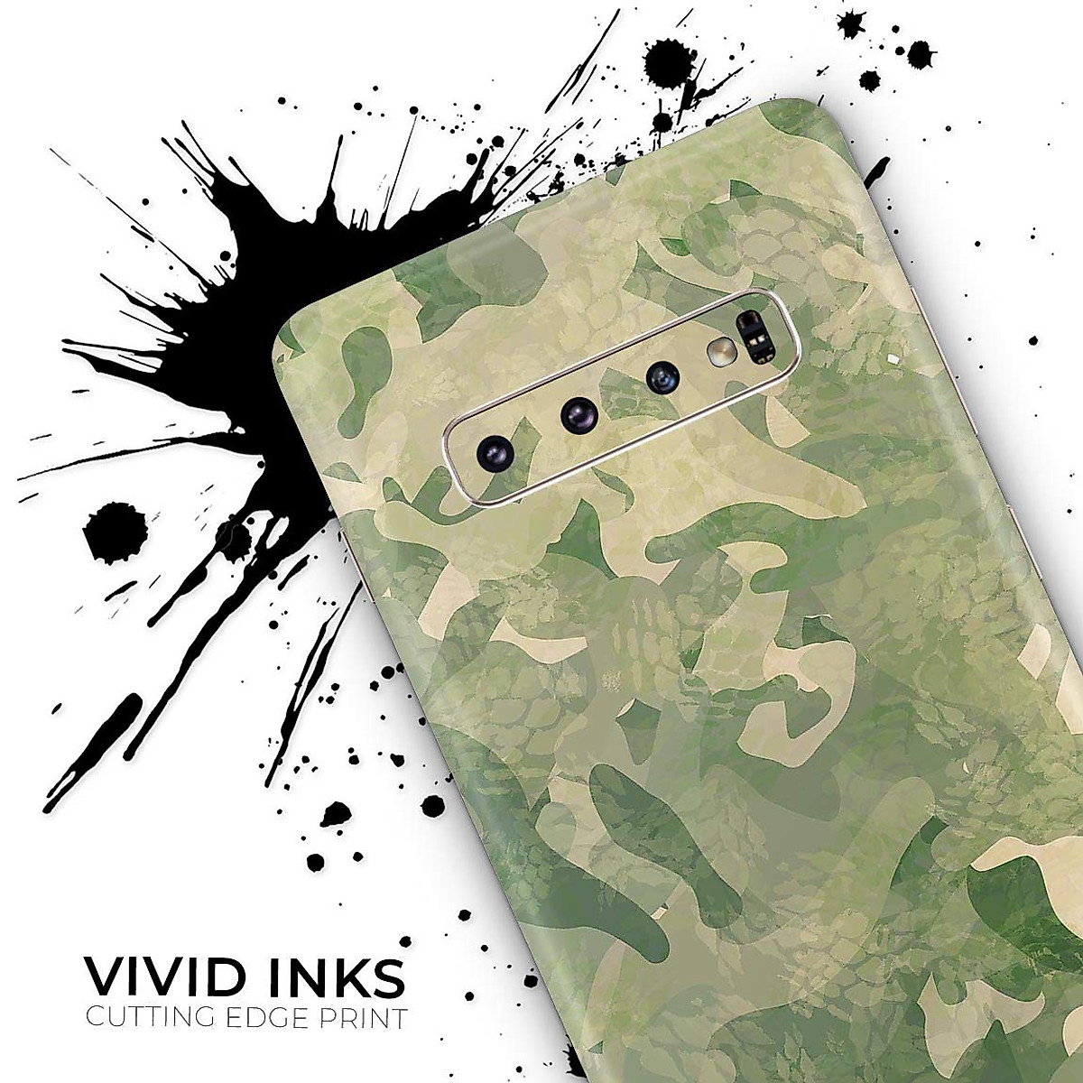 DesignSkinz Military Jungle Camouflage V3 Protective Vinyl Decal Wrap Skin Cover Compatible with The Samsung Galaxy S20 (Screen Trim & Back Glass Skin)