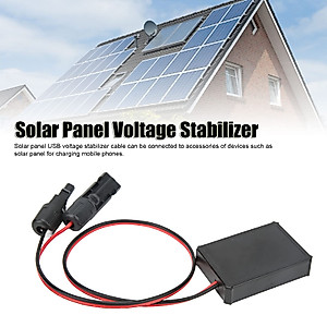 UPQRSG Solar Connector, Copper Wire Solar Panel Adaptor Kit Tool with Type C DC USB Interface, Plug Play Connect Solar Panel Controller, for Solar System Phone Charging