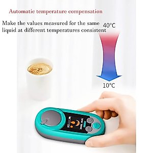 LHQYA Digital Sugar Refractometer, Portable Smart Sweetness Meter, Automatic Temperature Compensation/3s Measurement/Measurement Range: Brix0.0%~32%/Sampling Value: ≥0.3ml, for Fruits