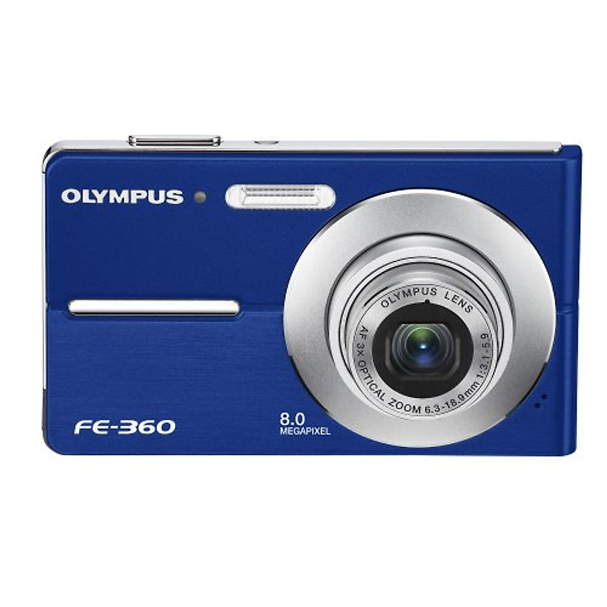 Olympus FE360 8MP Digital Camera with 3x Optical Dual Zoom (Blue)