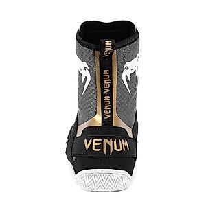 Venum Elite Boxing Shoes - Black/White-Gold