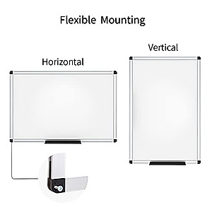 VIZ-PRO Magnetic Whiteboard/Dry Erase Board, 36 X 24 Inches, Includes 1 Eraser & 2 Markers & 4 Magnets
