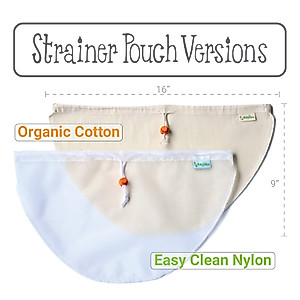Kleynhuis Greek Yogurt Strainer Pouch, Organic Cotton (16"X9") / Reusable Cheesecloth Alternative