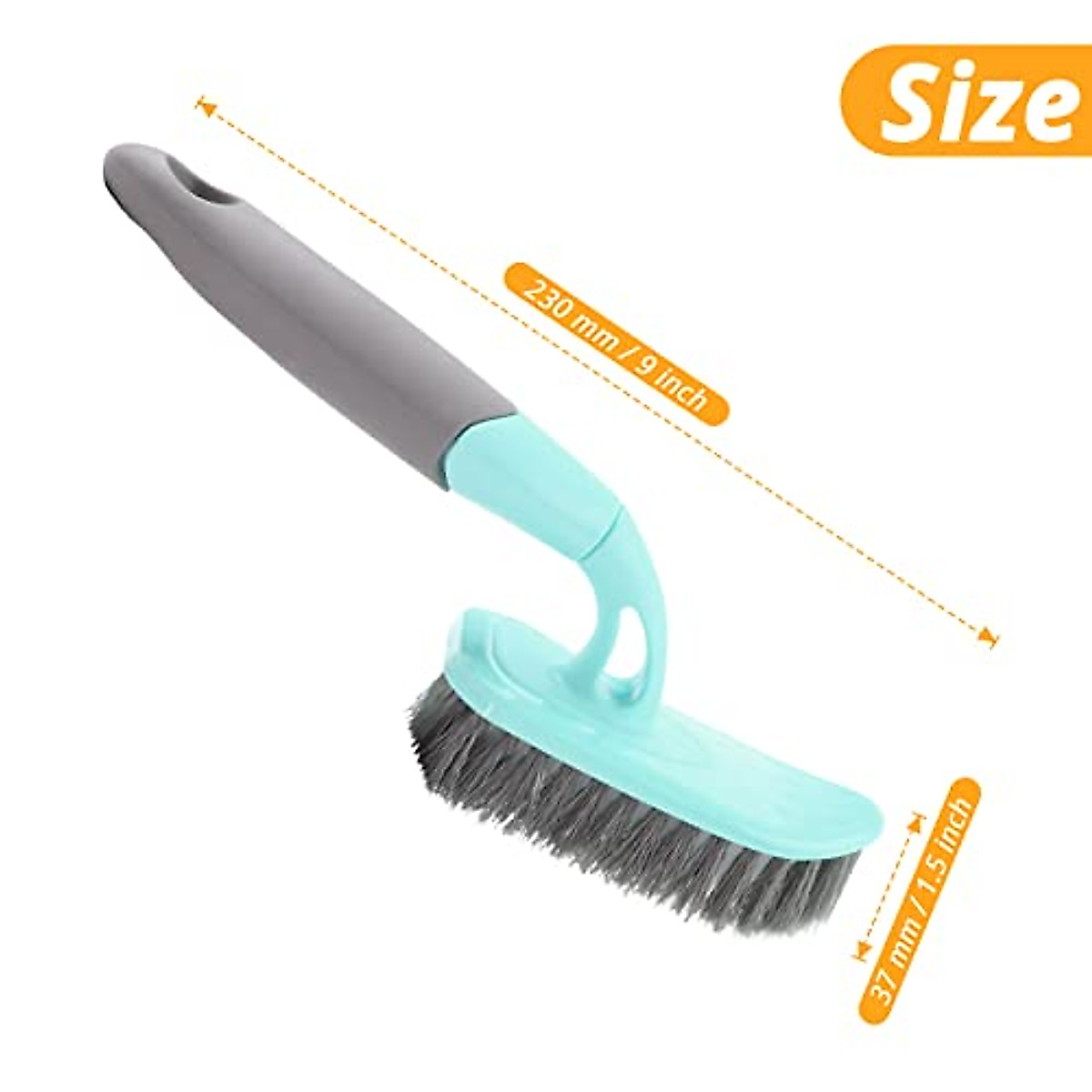 Sihuuu Scrub Brush, Cleaning Shower Scrubber with 9 Inch Ergonomic Handle, Durable Stiff Bristles Heavy Duty Brush for Bathroom, Shower, Sink, Carpet, Floor (Blue)