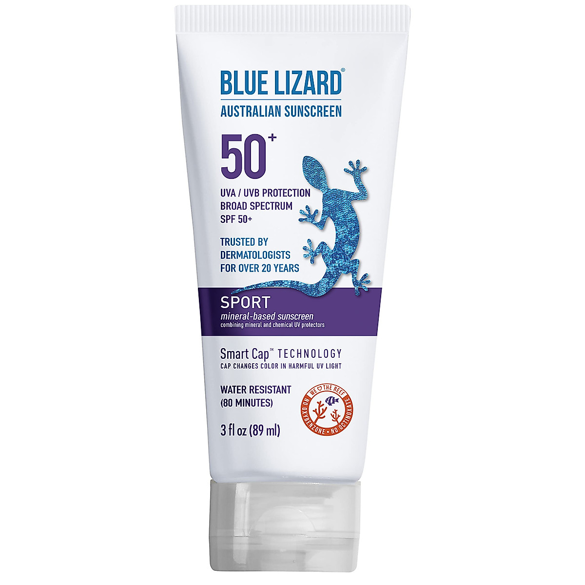 BLUE LIZARD Sport Mineral-Based Sunscreen Lotion - SPF 50+ - 3 oz
