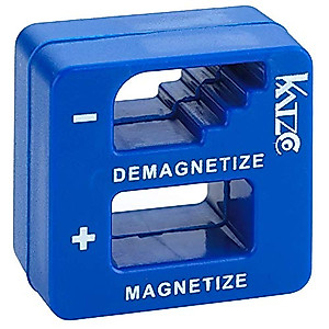 Katzco Blue Precision Magnetizer and Demagnetizer - 3 Pack - for Screwdrivers, Screws, Drill Bits, Sockets, Nuts, Bolts, Nails, Drivers, Wrenches, Tweezers, and Other Steel Tools