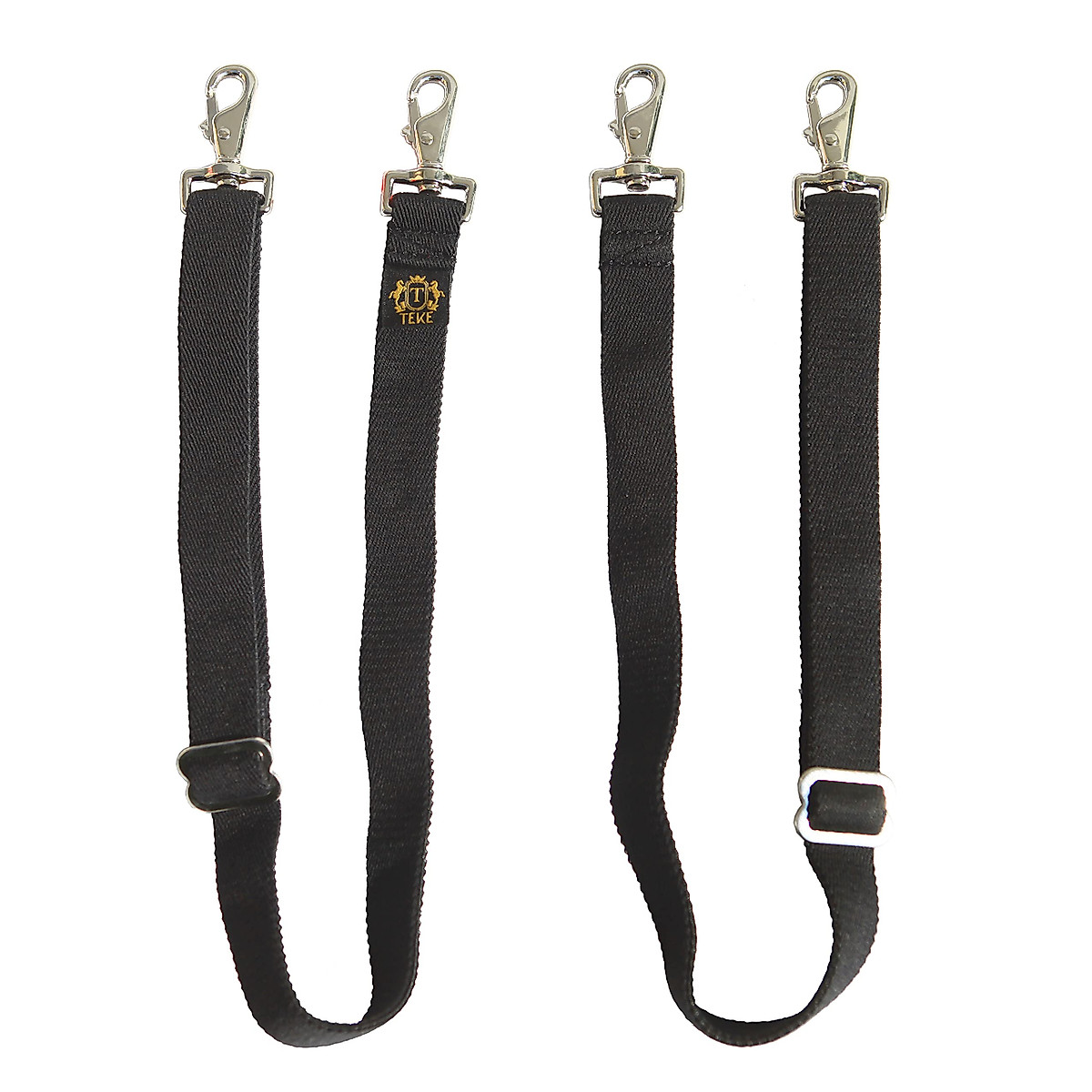 T TEKE Cotton Elastic Leg Straps for Horse Blankets & Sheets Replacement, Adjustable, Removable, Easy on/Off with Double Swivel Snaps (Pairs)