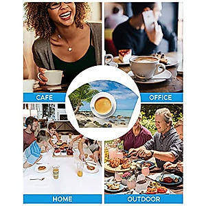 Placemats Set of 5,Palm Tree Beach Sea Cloud Blue Sky Island Reef Stone Indoor Outdoor PVC Weave Place Mats Wipeable Dining Table Placemats Heat Insulation Table Mats