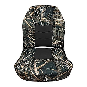 Wise 3340-1785 Quantum Series Fold Down Fishing Boat Seat, Max 5 Camo/Jazz Black