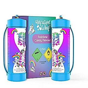 InfusionWhip Flavored Whipped Cream Chargers, 3.3L Tanks, 2000g Whip Cream Charger Cylinder, 2 Cylinder (Rainbow Candy)