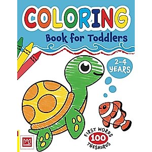 Coloring Book for Toddlers 2-4 years: Cute Animals and Simple Pictures To Learn and Color