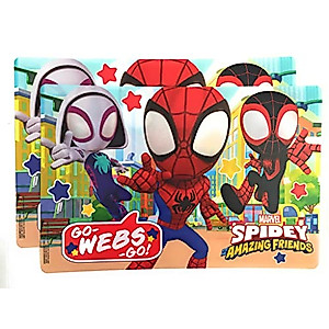 Diversdealz Marvel Spidey and his Amazing Friends Placemats Set of 2