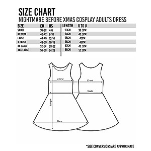 Disney Nightmare Before Christmas Dress Womens Jack Skellington Costume (X-Large) Black