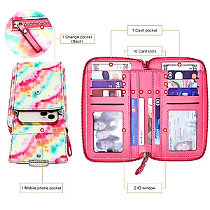 OIDERY Small Crossbody Phone Bags Cellphone Wallet Purse for Women with Credit Card Slots