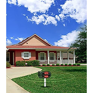 Jahy2Tech 2021 Solar Ultrasonic in Repellent Defender Rat, Squirrel, Deer, Raccoon, Skunk, Rabbit, Mole, Dog, Cat, Waterproof with Motion Detector (1)