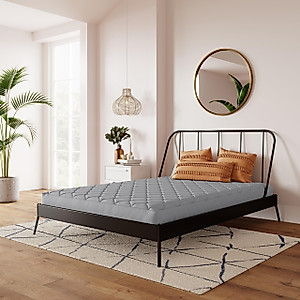 DHP Dana 6 Inch Quilted Full Mattress with Removable Cover and Thermobonded Polyester Fill, Gray
