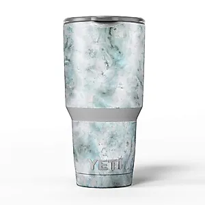 Design Skinz Marble Surface V2 Teal - Skin Decal Vinyl Wrap Kit Compatible with The Yeti Rambler Cooler Tumbler Cups
