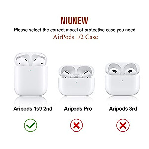 AirPods Case Cute Cover Skin with Giltter Shell Pearl Wrist Keychain,AirPod Case Cute 1st Generation Case Full Protective TPU Cover Airpods 1&2 Case for Girls and Women (AirPods 1&2 Case)